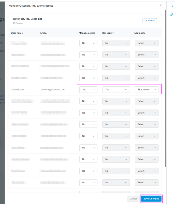 Configuring Admin Portal admin access to client instance